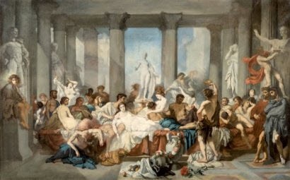 Les Romains de la décadence by Thomas Couture on artnet
