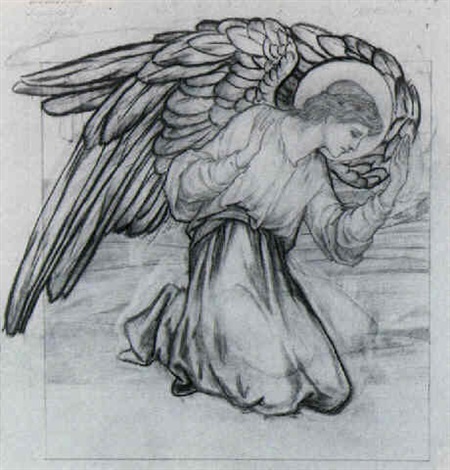 Kneeling Angel Drawing