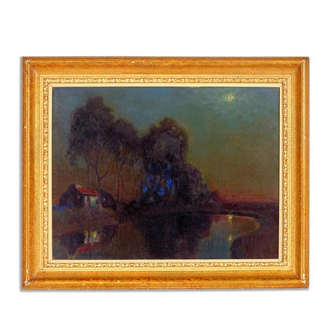 Moon over a pool by Charles Rollo Peters on artnet