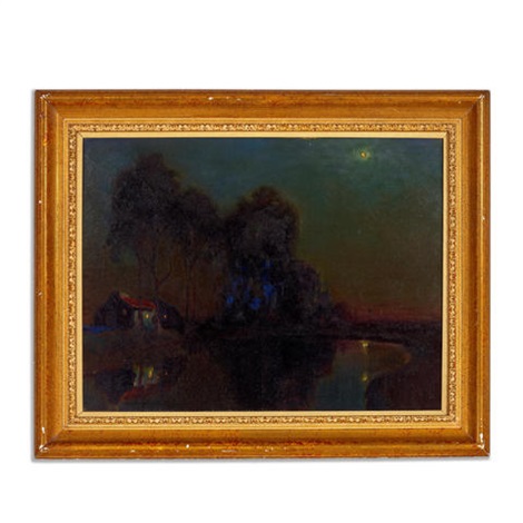 Moon over a pool by Charles Rollo Peters on artnet