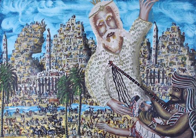 MOSES AND THE SLAVES IN EGYPT by Gabriel Cohen on artnet