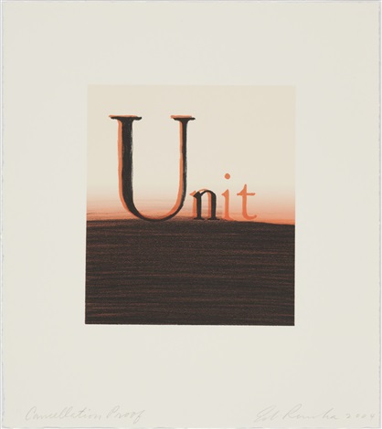 Unit by Ed Ruscha on artnet