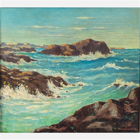 Rocky Coastal Scene by Warren Long on artnet
