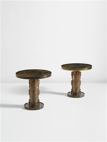 Pair of After Picasso end tables by Philip and Kelvin Laverne on artnet