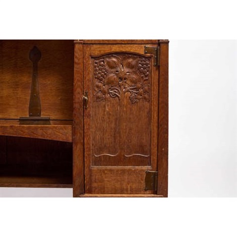 Alfred Wickham Jarvis Arts and Crafts Secretaire Bookcase by Alfred ...