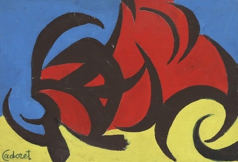 Bleu, rouge et jaune by Michel Cadoret on artnet