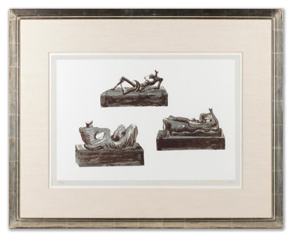 Three Reclining Figures on Pedestals Cramer 439 by Henry Moore on artnet