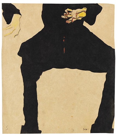 Studie eines sitzenden Mannes Max Oppenheimer by Egon Schiele on artnet