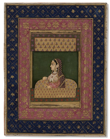 A JHAROKHA PORTRAIT OF A PRINCESS by Anonymous-Indian-Andhra Pradesh ...