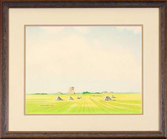 PRAIRIE SCENE - HARVEST TIME by Robert Newton Hurley on artnet