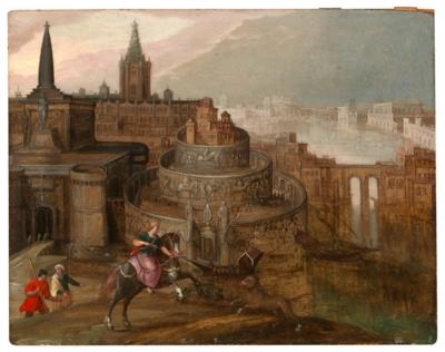 Queen Semiramis hunting a Lion at the Gates of Babylon Herodot ...
