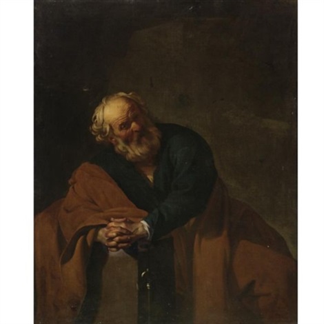 The Penitent Saint Peter by Dirck van Baburen on artnet