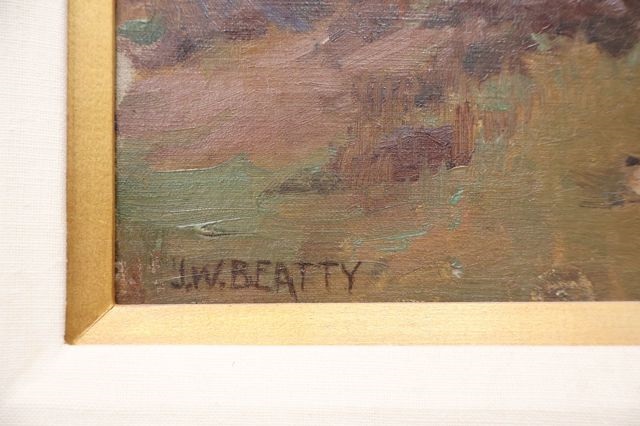 A country path with fence gate by John William Beatty on artnet