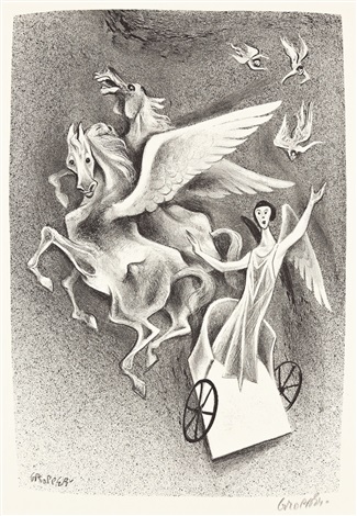 Three lithographs Swing Low Sweet Chariot, 1951 Diogenes, 1952 Joshua ...