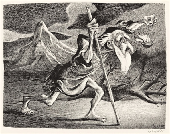 Three lithographs Swing Low Sweet Chariot, 1951 Diogenes, 1952 Joshua ...