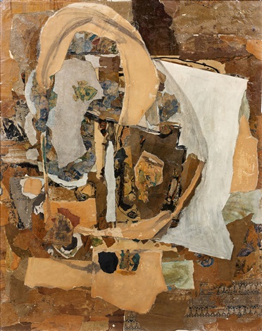 Sans titre tableau-collage by Jacques Doucet on artnet