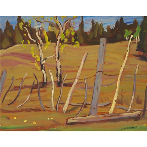 INDIAN FENCE, 1949 by Alexander Young Jackson on artnet