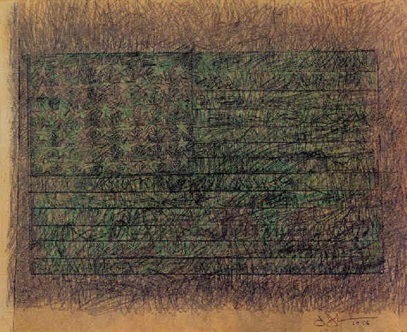Jasper Johns Flag Green