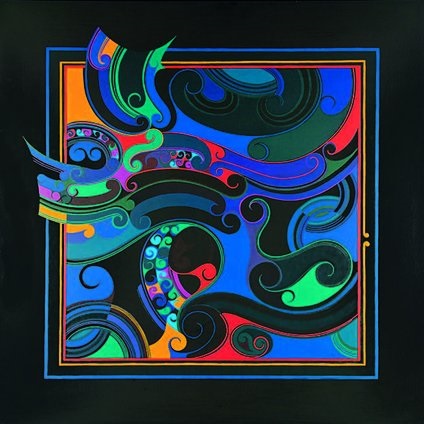 Taona Marama Night lights of the city by Sandy Adsett on artnet