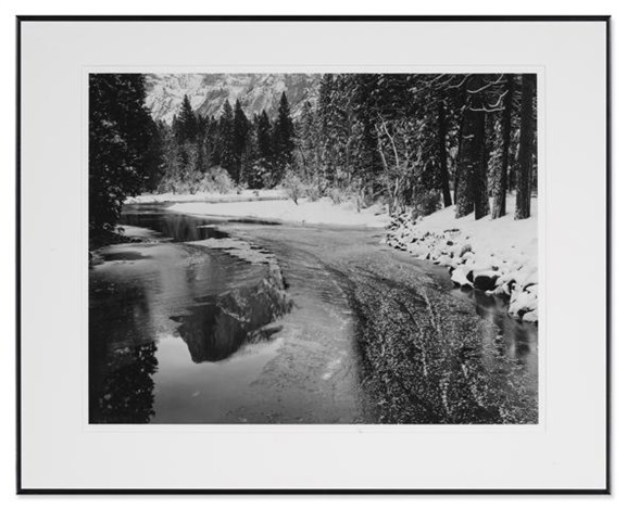 Half Dome, Reflections, Merced River, Winter, Yosemite National Park ...