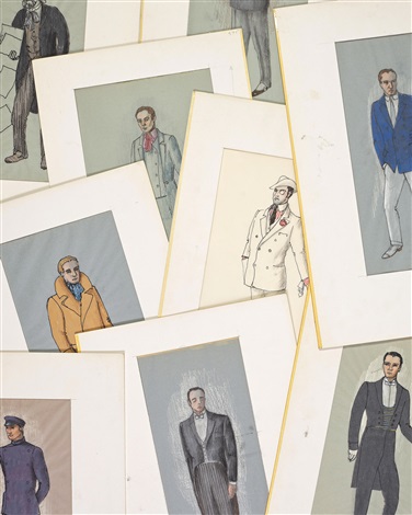 A selection of nine costume designs for Capriccio, Glyndebourne by ...