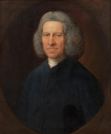 Portrait of James Freeman 1702-1786, bust-length, in a blue coat ...