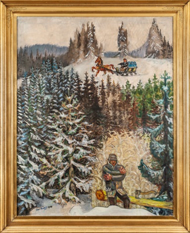 Skogsarbeider by Per Lasson Krohg on artnet