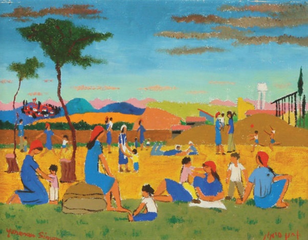 An Evening at the Kibbutz by Yohanan Simon on artnet