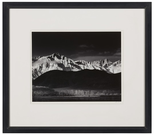 Winter Sunrise, Sierra Nevada from Lone Pine, California, 1944 by Ansel ...