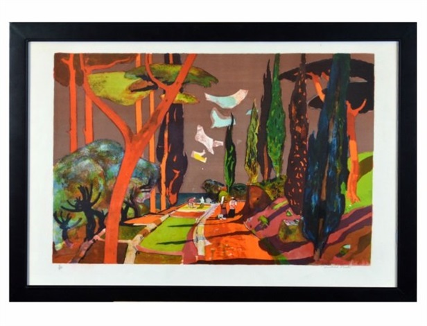Untitled, Road with Figures by Millard Sheets on artnet