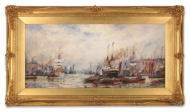 Wapping Reach, Port of London by Frederick William Scarborough on artnet