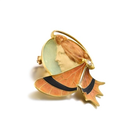 Enamel, diamond and gold brooch by Vever (Co.) on artnet