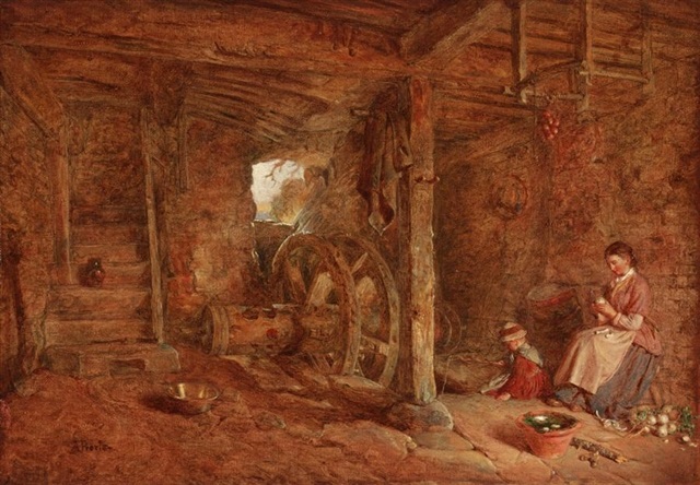 Interior of a ruined mill near Chippenham by Alfred Provis on artnet