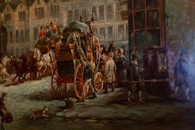 London Street Scene with Carriage by John Charles Maggs on artnet