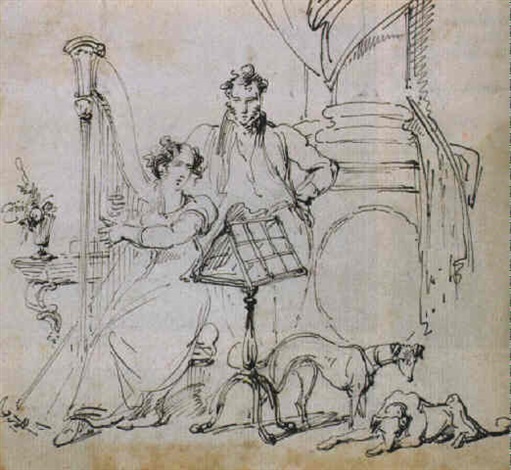 A study for the portrait of Dr. and Mrs. T.R. Colledge by George ...