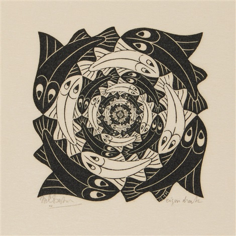 Fish Vignette by M.C Escher on artnet