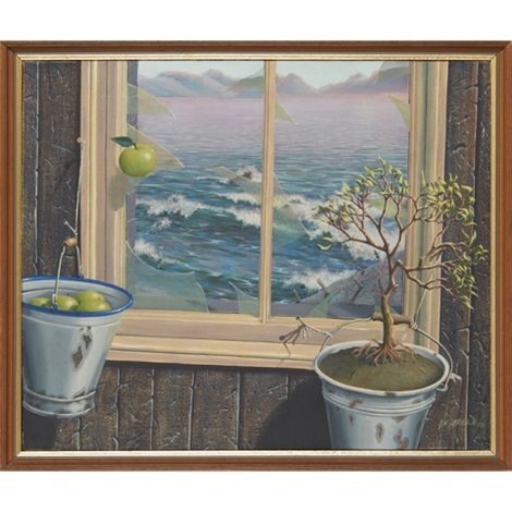 UNTITLED SEASCAPE WITH BROKEN WINDOW by Gordon K. Mitchell on artnet