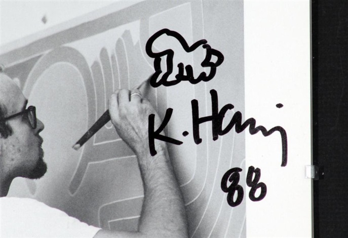 Baby Remarque with Original Drawing by Keith Haring on artnet
