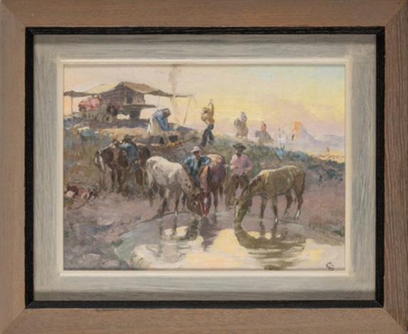 Cow Camp at Sundown by Charlie Dye on artnet