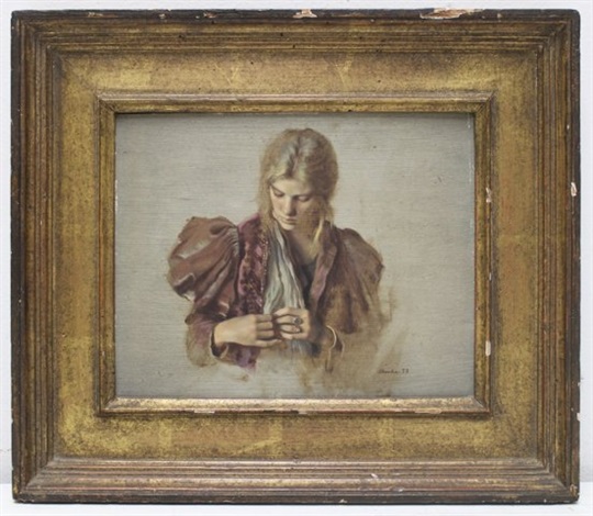 Portrait of Miss Karen Andes by Nelson Shanks on artnet