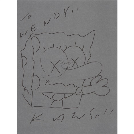 Drawing SpongeBob by KAWS on artnet