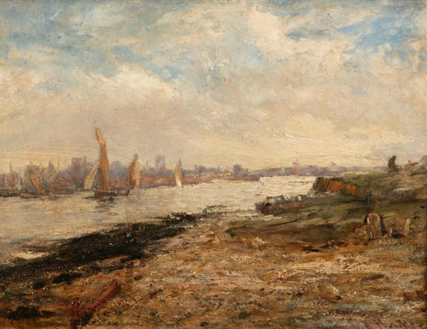 Ships on the River by Edwin Hayes on artnet
