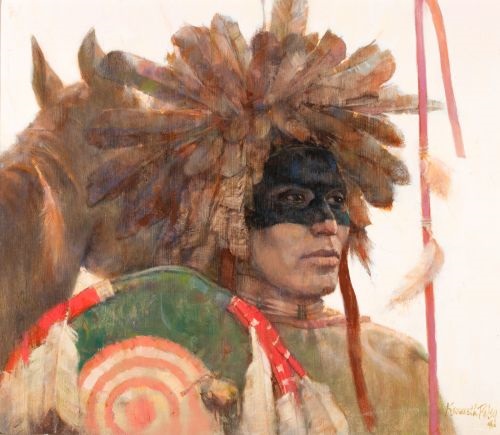 Feathers and paint by Kenneth Riley on artnet