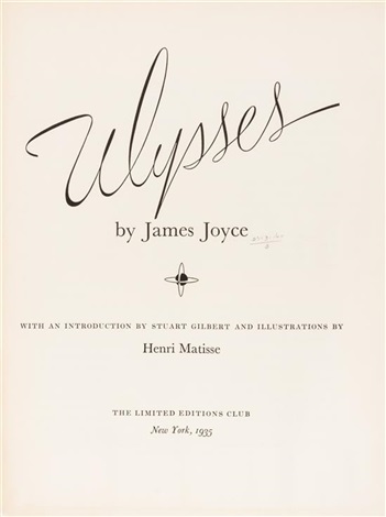 Ulysses book with 20 works by Henri Matisse on artnet