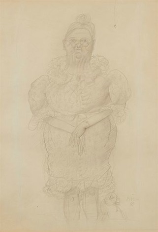 Fernando Botero Graphite Drawing 1969 by Fernando Botero on artnet