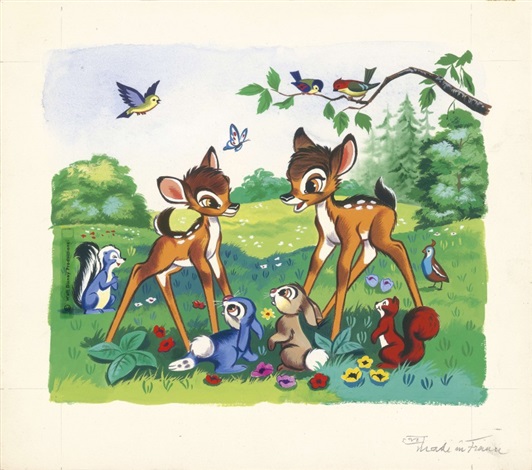 Bambi And Faline Drawing