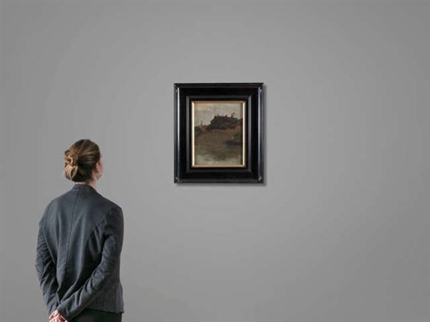 Beached Rowing Boat and Figures by the Shore by Walter Frederick ...