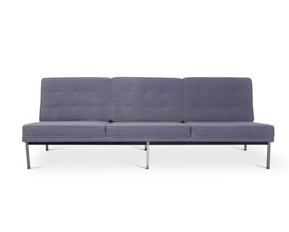 A Parallel Bar System sofa and slipper chair for Knoll, mid-20th ...