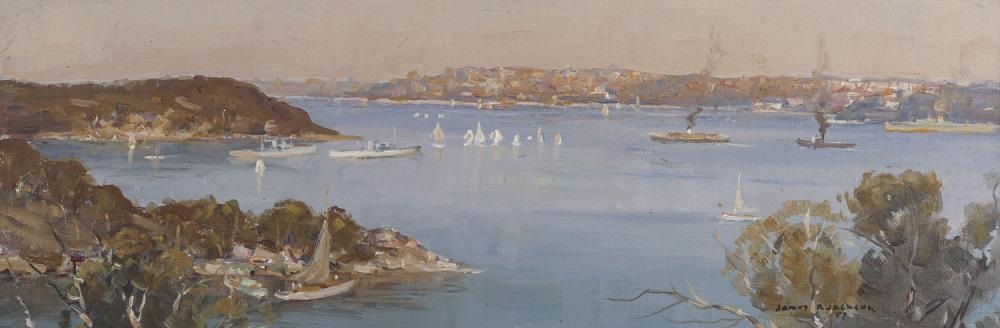 Sydney Harbour, From Mossman Heights by James Ranalph Jackson on artnet