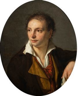 1 - Portrait de Jean-Baptiste Say 1767-1832, le col ouvert, un livre en ...